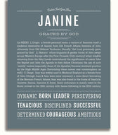 Janine | Name Art Print – Name Stories