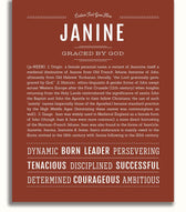 Janine | Name Art Print – Name Stories