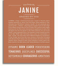 Janine | Name Art Print – Name Stories