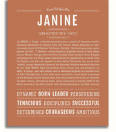 Janine | Name Art Print – Name Stories