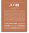 Janine Personalized Name Meaning Art Prints – Name Stories