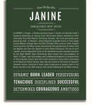 Janine | Name Art Print – Name Stories