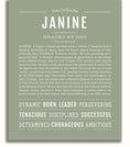 Janine | Name Art Print – Name Stories