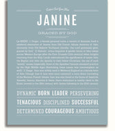 Janine | Name Art Print – Name Stories