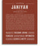 Janiyah | Name Art Print – Name Stories