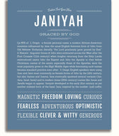 Janiyah | Name Art Print – Name Stories