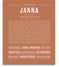 Janna | Name Art Print – Name Stories