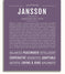 Jansson Personalized Name Meaning Art Prints – Name Stories