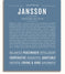 Jansson Personalized Name Meaning Art Prints – Name Stories