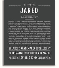 Jared | Name Art Print – Name Stories