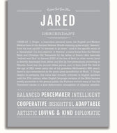Jared | Name Art Print – Name Stories