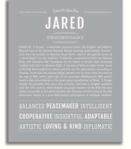 Jared | Name Art Print – Name Stories