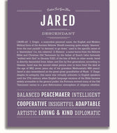 Jared | Name Art Print – Name Stories