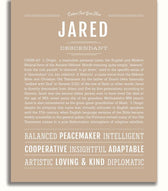 Jared | Name Art Print – Name Stories
