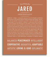 Jared | Name Art Print – Name Stories