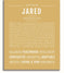 Jared | Name Art Print – Name Stories