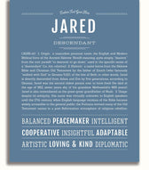 Jared | Name Art Print – Name Stories