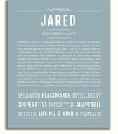 Jared Personalized Name Meaning Art Prints – Name Stories