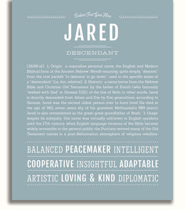 Jared | Name Art Print – Name Stories