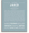 Jared Personalized Name Meaning Art Prints – Name Stories