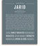 Jarid Personalized Name Meaning Art Prints – Name Stories
