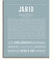 Jarid Personalized Name Meaning Art Prints – Name Stories