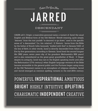 Jarred | Name Art Print – Name Stories