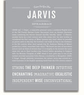 Jarvis Personalized Name Meaning Art Prints – Name Stories