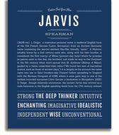 Jarvis Personalized Name Meaning Art Prints – Name Stories