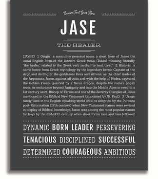 Jase | Name Art Print – Name Stories