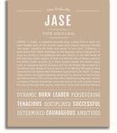 Jase Personalized Name Meaning Art Prints – Name Stories