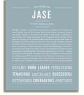 Jase Personalized Name Meaning Art Prints – Name Stories
