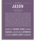 Jason Personalized Name Meaning Art Prints – Name Stories