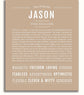 Jason Personalized Name Meaning Art Prints – Name Stories