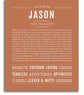 Jason Personalized Name Meaning Art Prints – Name Stories