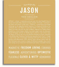 Jason Personalized Name Meaning Art Prints – Name Stories