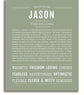 Jason Personalized Name Meaning Art Prints – Name Stories
