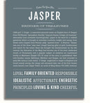 Jasper Personalized Name Meaning Art Prints – Name Stories