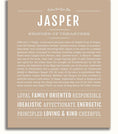 Jasper (male) | Name Art Print – Name Stories