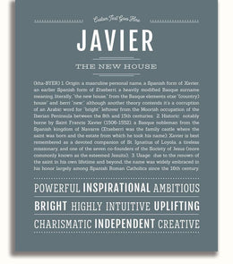 Javier | Name Art Print – Name Stories