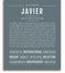Javier | Name Art Print – Name Stories