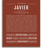 Javier | Name Art Print – Name Stories