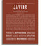 Javier | Name Art Print – Name Stories