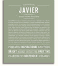 Javier | Name Art Print – Name Stories