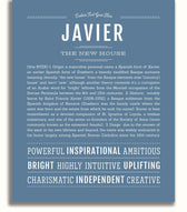 Javier | Name Art Print – Name Stories