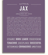 Jax | Name Art Print – Name Stories