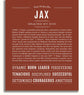 Jax | Name Art Print – Name Stories