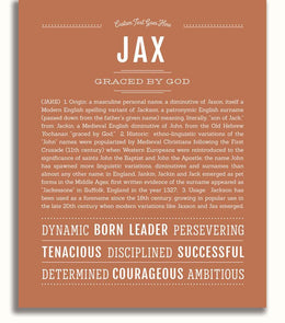 Jax | Name Art Print – Name Stories