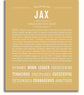 Jax | Name Art Print – Name Stories