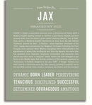 Jax | Name Art Print – Name Stories